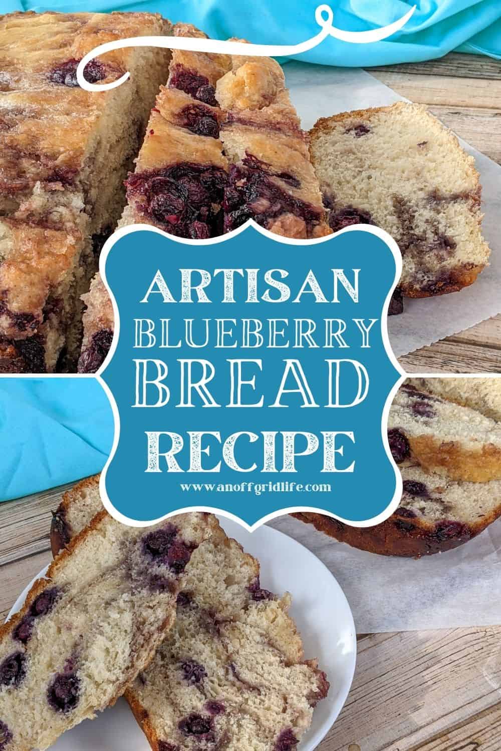 Old-Fashioned Artisan Dutch Oven Blueberry Bread Recipe - An Off Grid Life