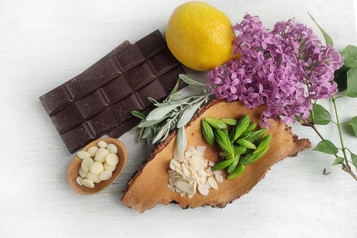 Spring Chocolate Bark with Edible Flowers and Greens - An Off Grid Life