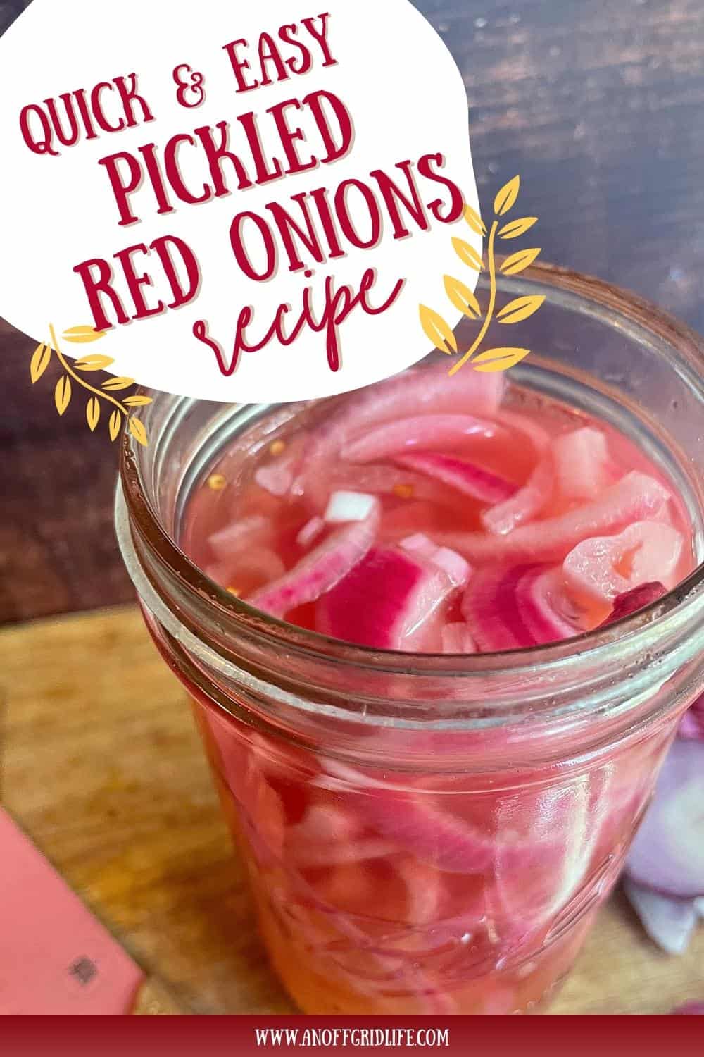 Quick and Easy Pickled Red Onions - An Off Grid Life
