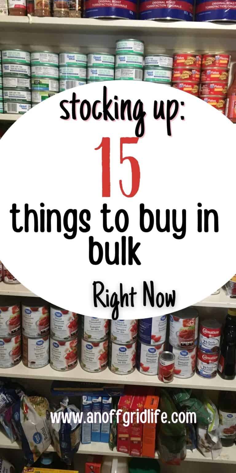 Stocking Up: What to Buy in Bulk Right Now - An Off Grid Life